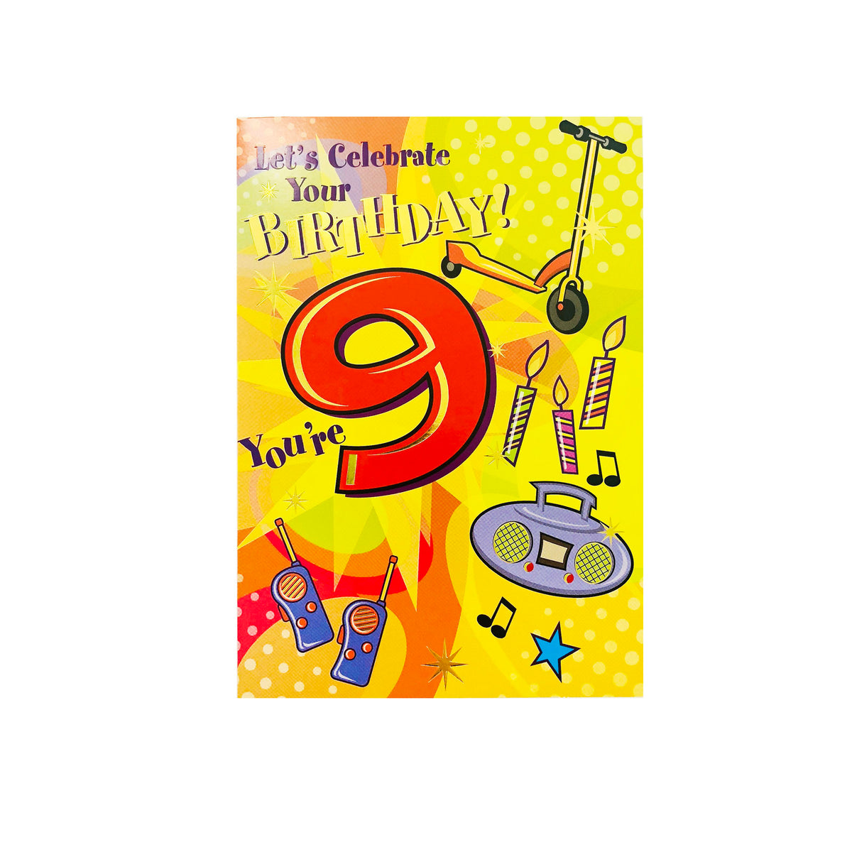 Designer Greetings Birthday Card Age 9 - Let's Celebrate Your Birthday ...